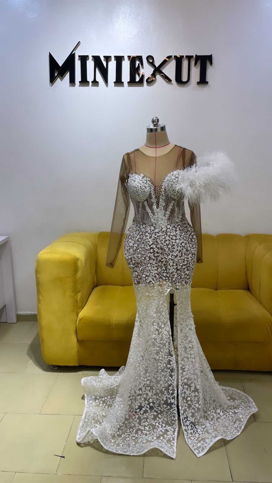 White wedding dress, white reception dress, white evening dress,white p ...