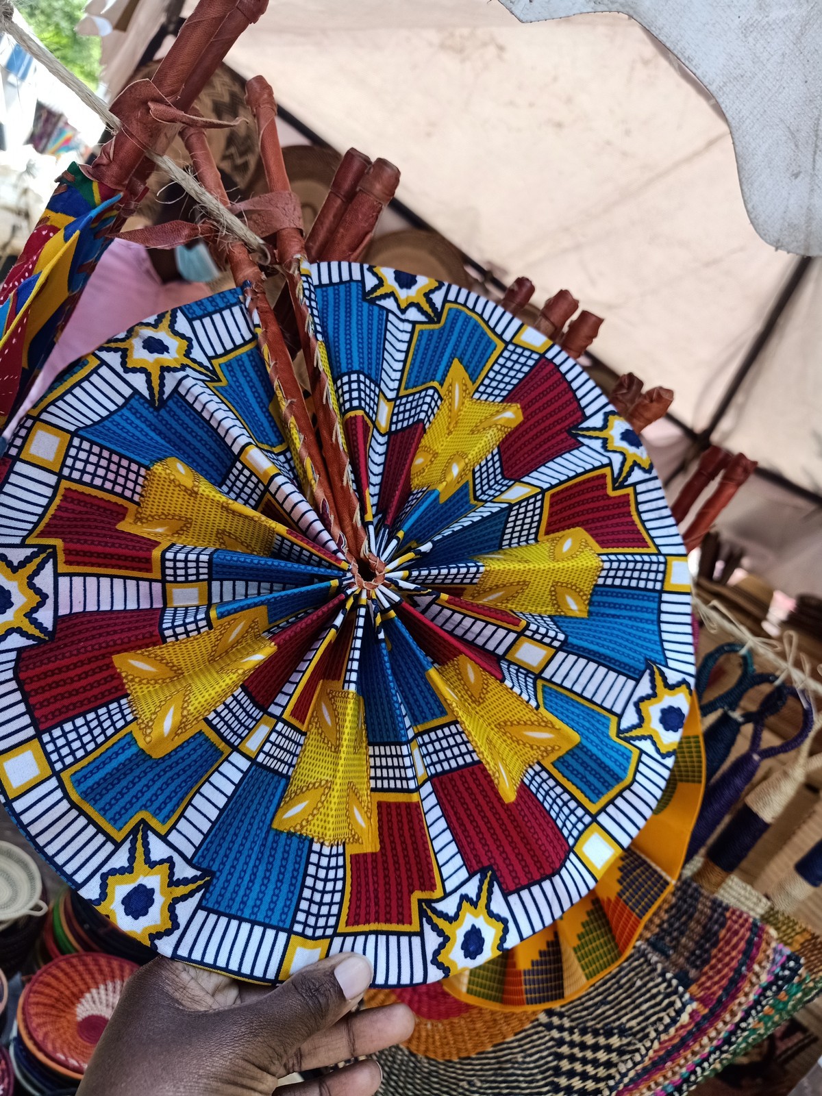 Hand Fan, Kente fan, Ankara fan, handmade fan, African decor by urembos ...