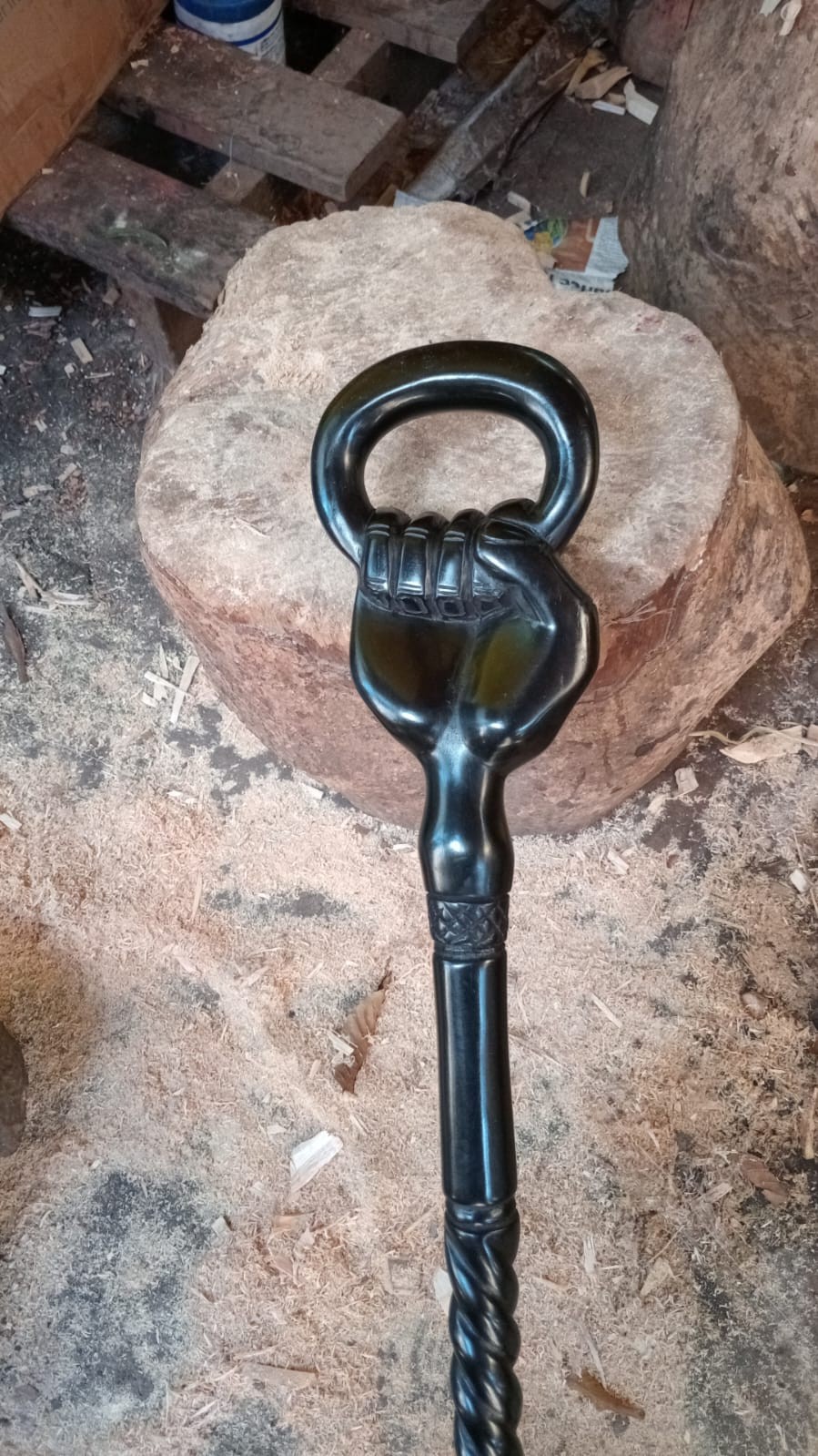 Black Ebony walking stick, hand designed cane par maggie394-mk - Sculpt ...