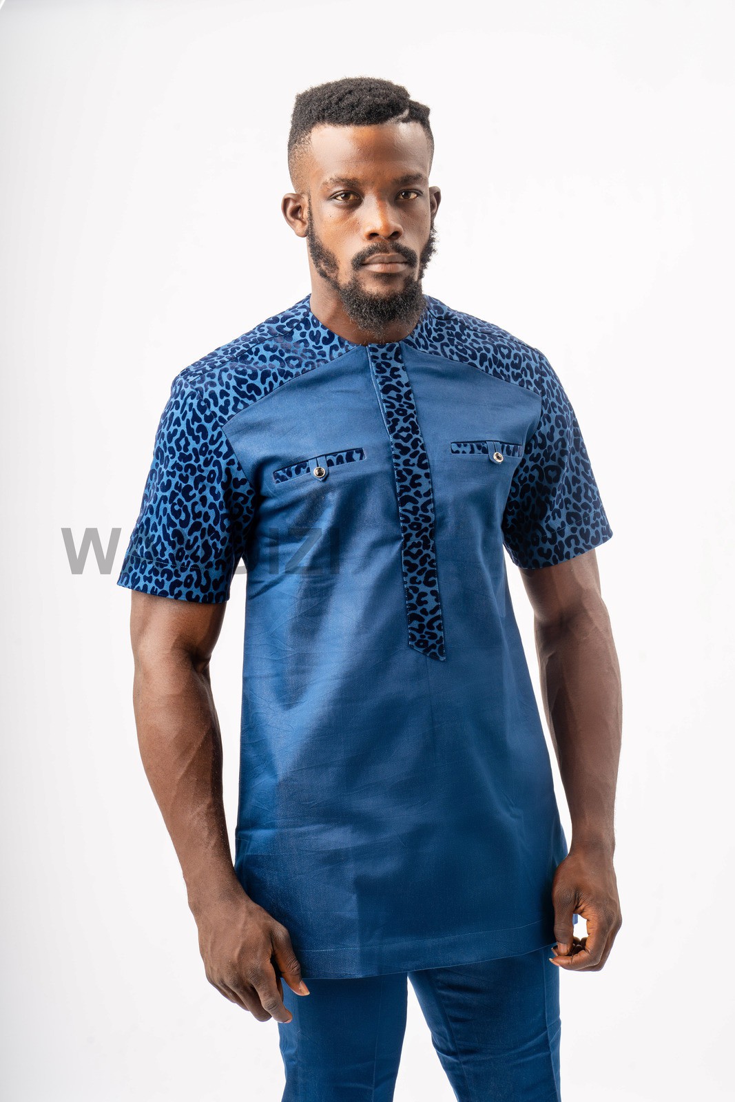 Blue Leopard Skin Suit, African Suit, African Men Clothing, African Men ...