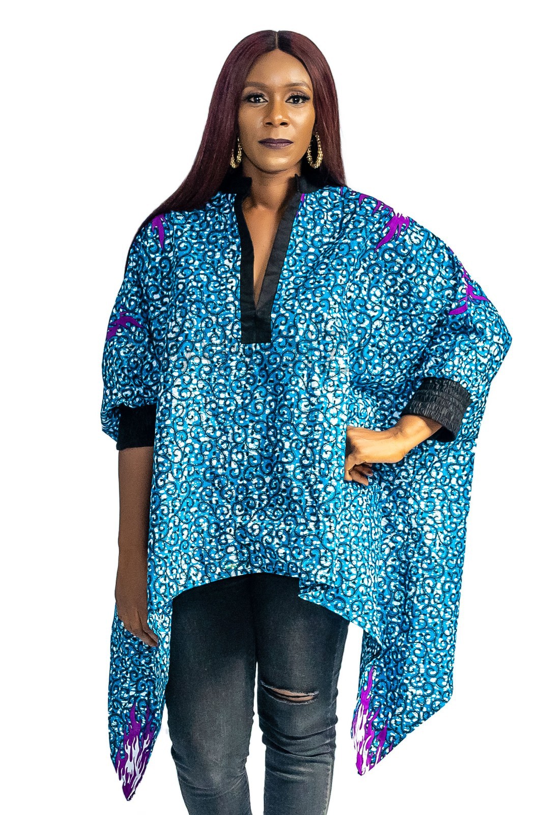 African Print Batwing Top, Ankara Top, Ankara Blouse by wandizi - Blous ...