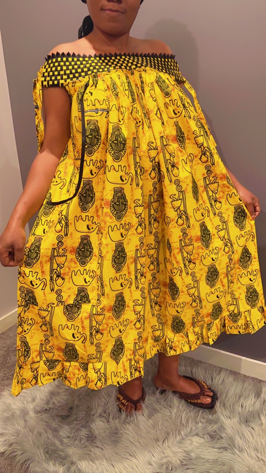Beautiful dress, Beautiful yellow Kaba, Print Dress by nakallity-1 - Ke ...