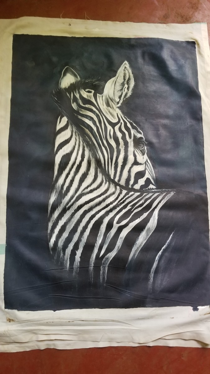 Zebra Oil Painting
