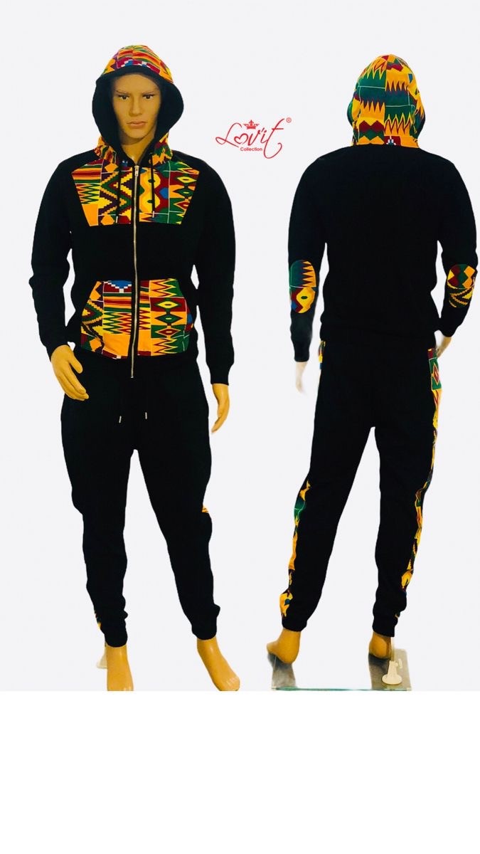 Kente pattern jogging set by lovit-fashion - Men 2 pieces set - ANKA