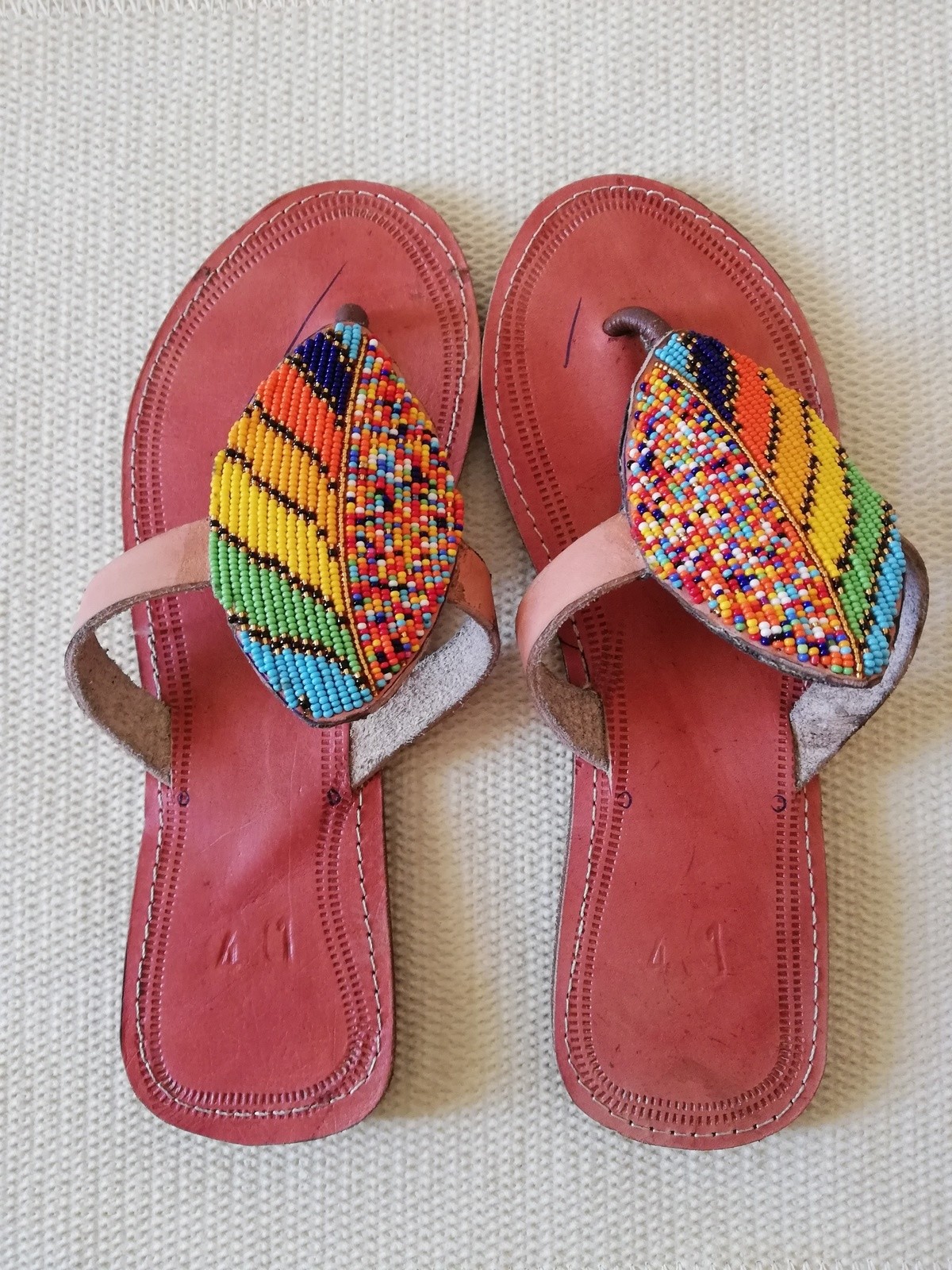 African beaded sandals, Masai sandals, African leather sandals, Beach s ...