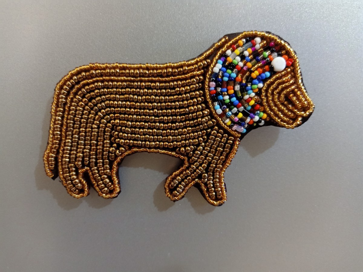 one piece fridge magnets, beaded lion fridge magnets, animal fridge mag ...