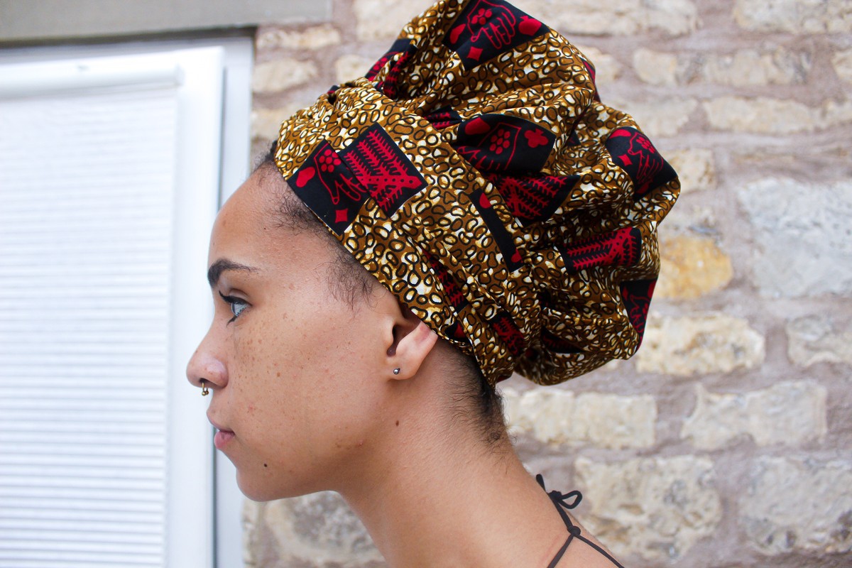 Bonnet foulard à nouer en wax ( pagne africain ) par pagnshop - Turbans ...