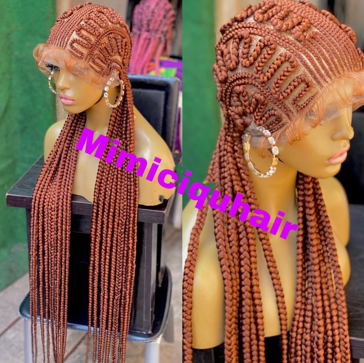 Zigzag all back braided wig (colour 30) by mimiciqu - Wigs - ANKA