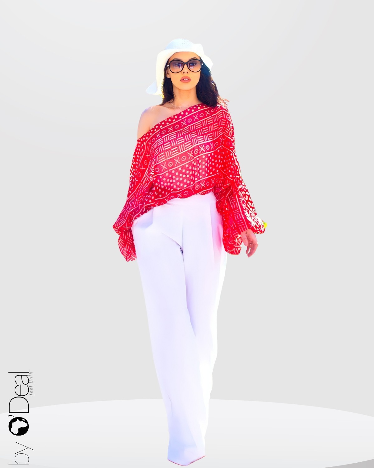 Oversized 2-in-1 top in silk chiffon by by-odeal - Women's tunics - ANKA