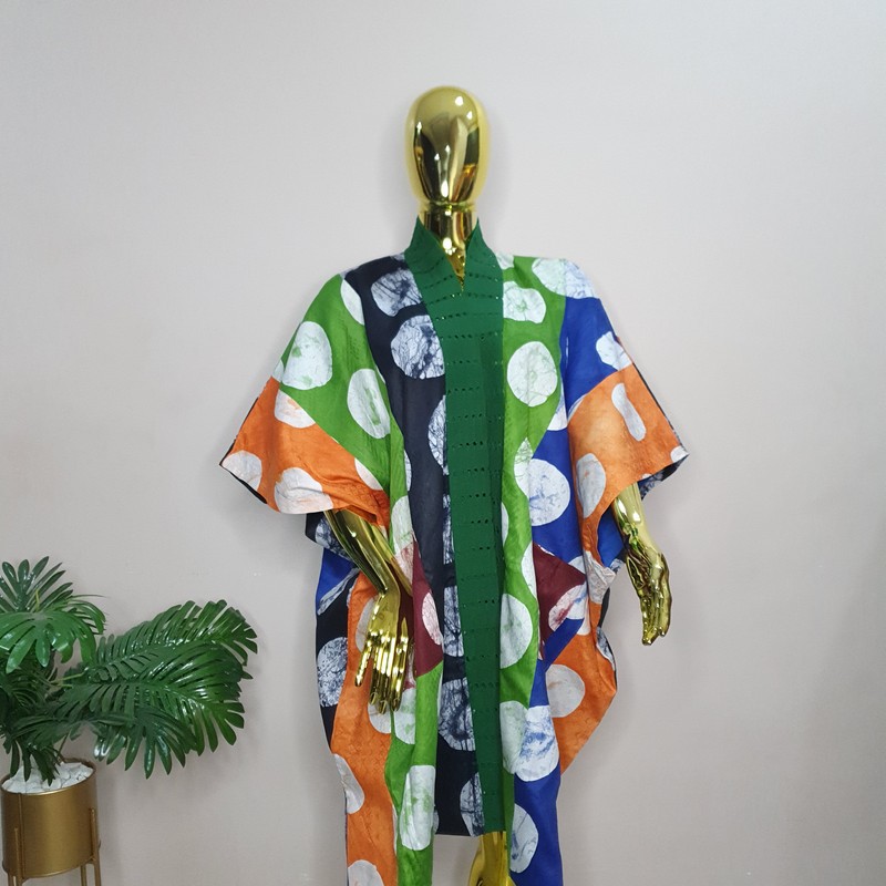 African Adire Colorblock Kimono by beesberrydesigns - Kimonos - ANKA