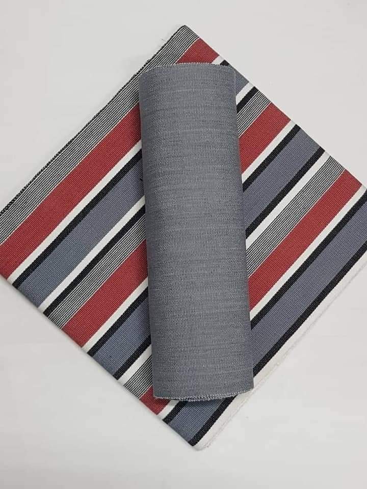 Plain and Patterned Northern Ghana Kente- white, grey and wine by gloww ...