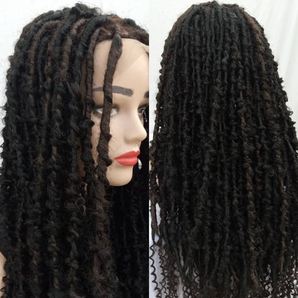 Distressed locs,soft locs, handwrapped,faux locs,free shipping by deeja ...