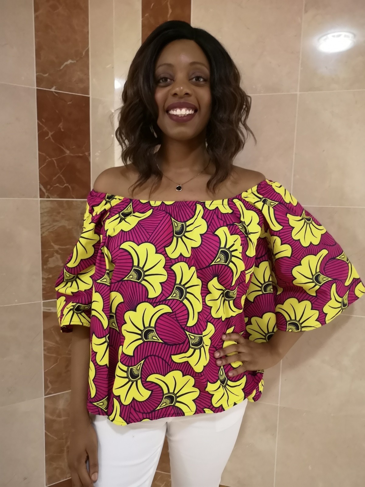 Crop top in wax (African loincloth) by pagnshop - Crop Top - ANKA