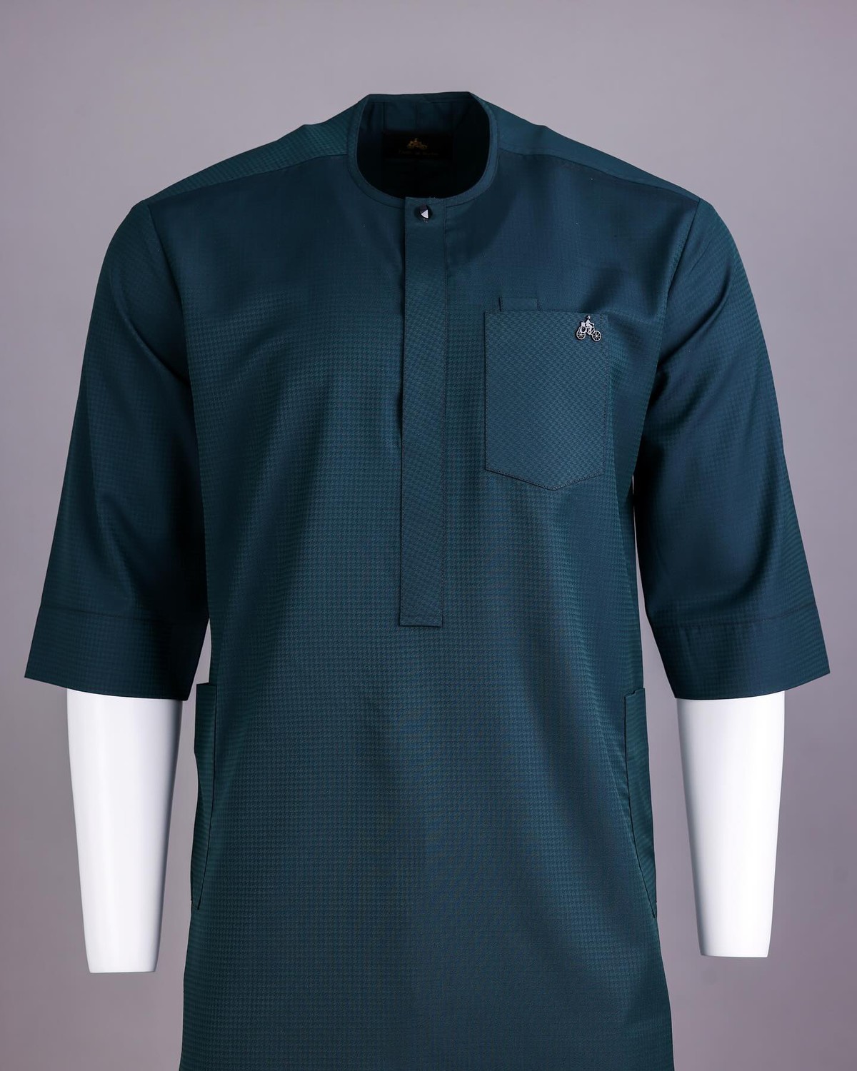 An Emerald Green, front flap with studded Swarovski buttons African kaf ...