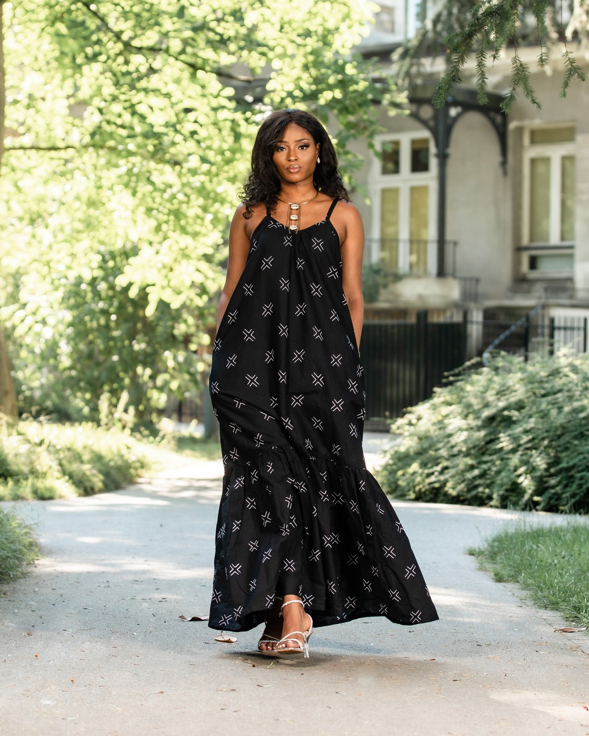 Large “Aïcha” bogolan print dress by abi-creations - Long dresses - ANKA
