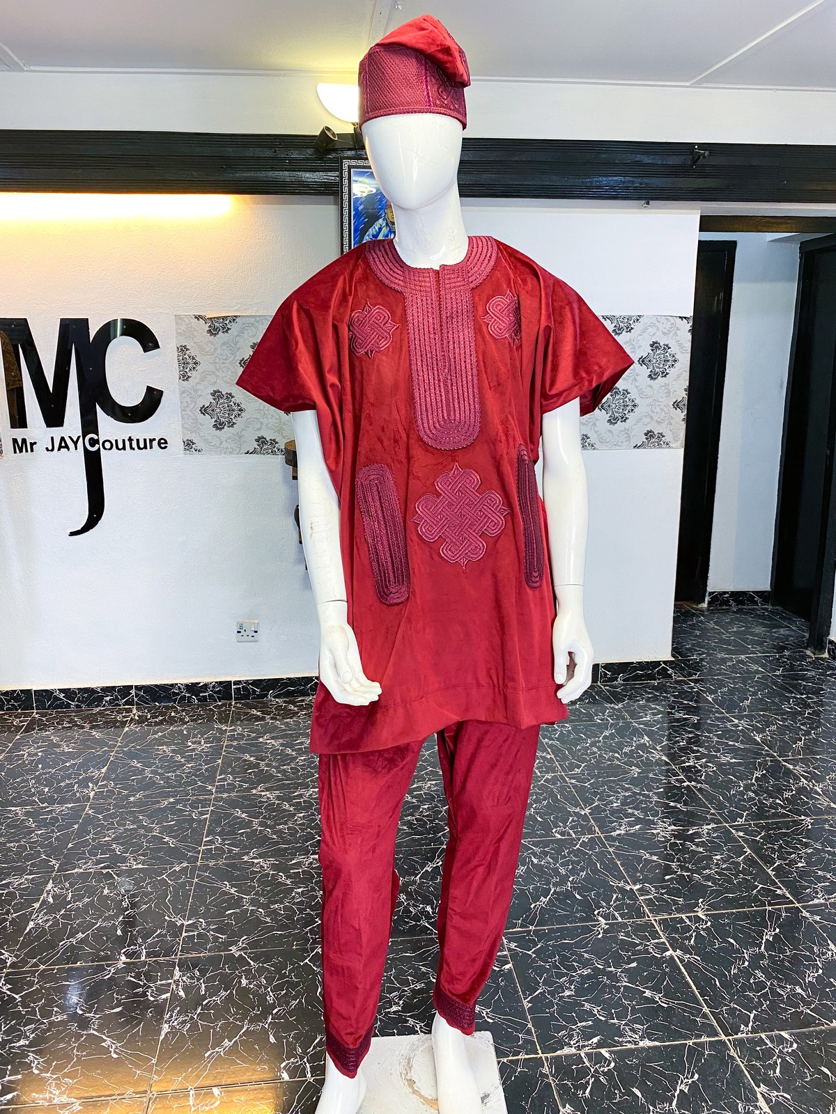 A WINE VELVET DANSHIKI SET by mrjaycouture - Men Traditional Clothings ...