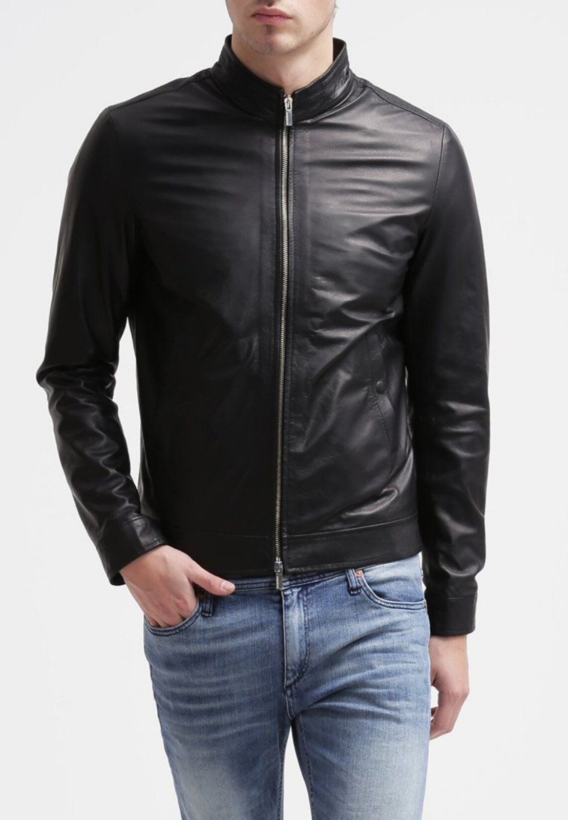 original high-end leather jacket by cuiroma - Men Long Jackets - ANKA