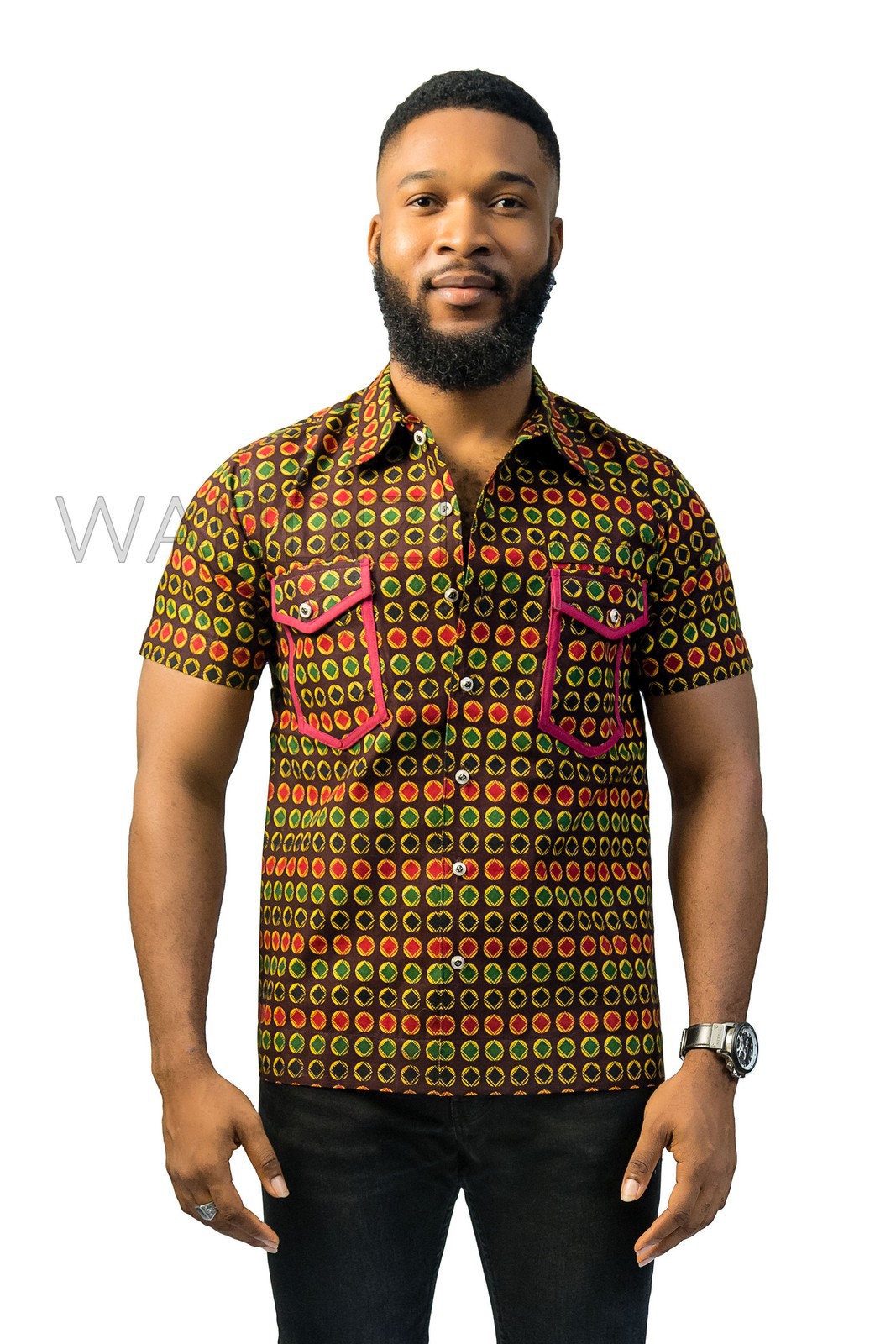 Colourful Ankara Shirt, African Men Clothing, African Mens Wear, Ankara ...