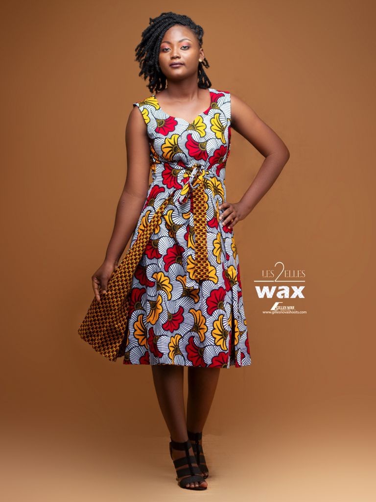 Reversible susu dress by les2elleswax - Mid-length Dresses - ANKA