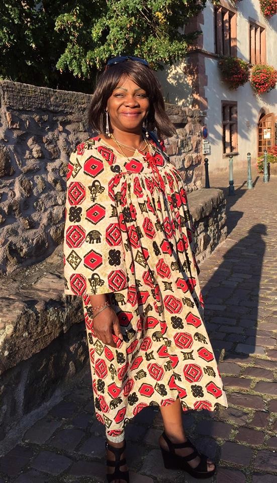 Robe africaine Kaba Boubou en tissu pagne wax par djankawax - Robes lon ...