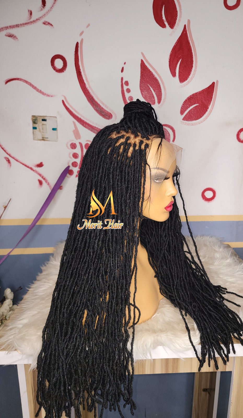 Full lace small locswig faux locs wig soft dreads wig by merithair - Wi ...