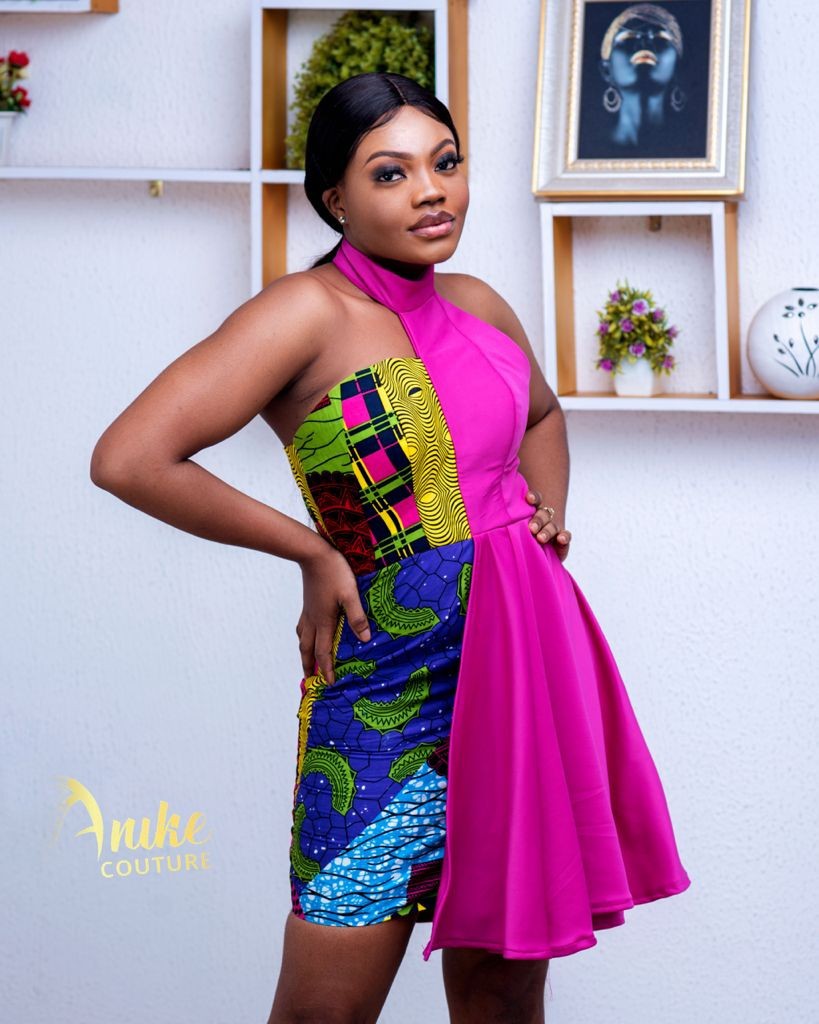 Dera ankara print midi dress, by anikescouture - Short dresses - ANKA