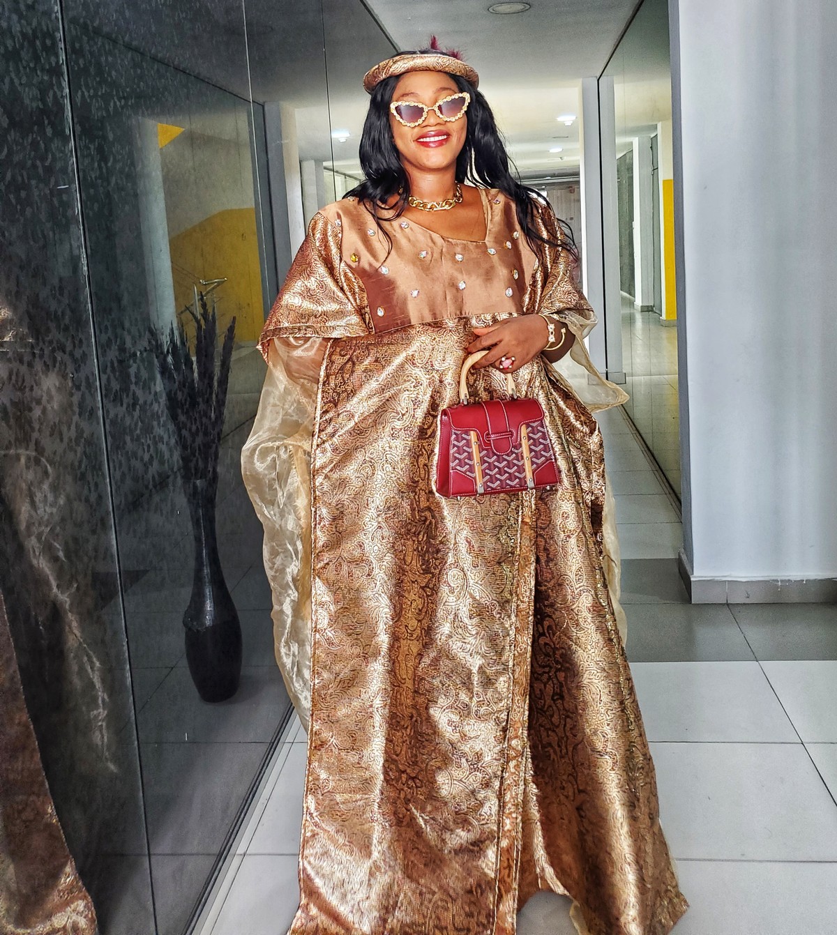 Luxury African Woman Brocade Agbada Long Dress for Weddings/Special occ ...