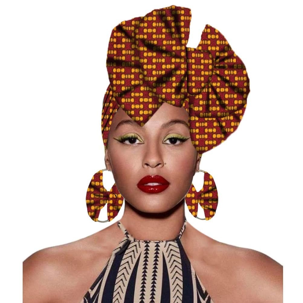 turban and creole earring by eyramwax - Headwraps - ANKA