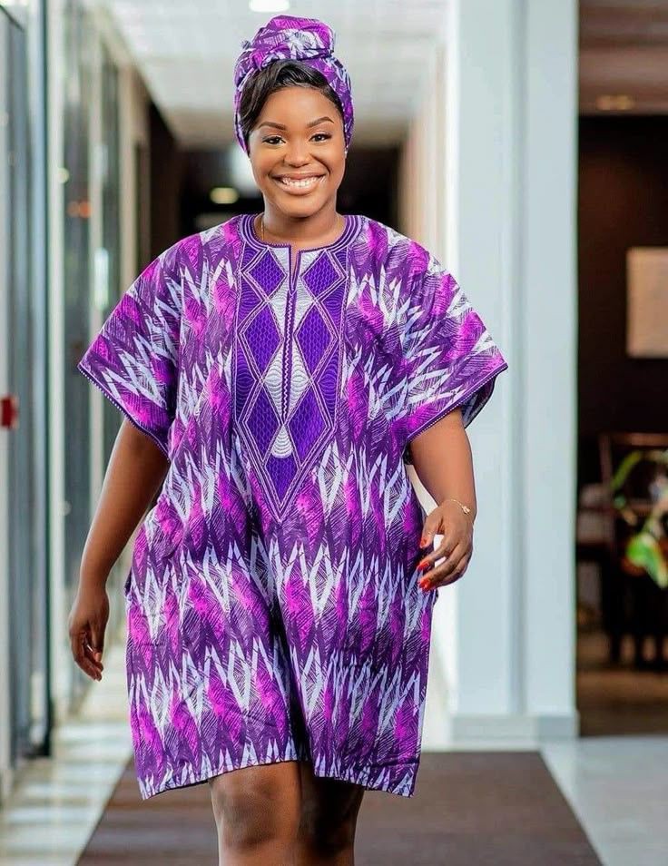 African Adire Kampala Short Shift Dress For Summer. Featuring a waxed a ...