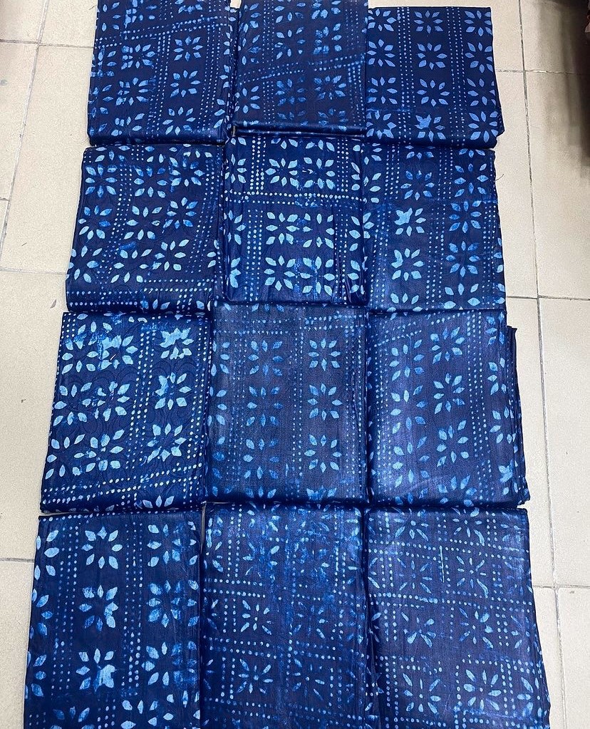 African Adire Eleko/ Indigo/ Adire Alarodudu Fabric by lotusregalia - A ...