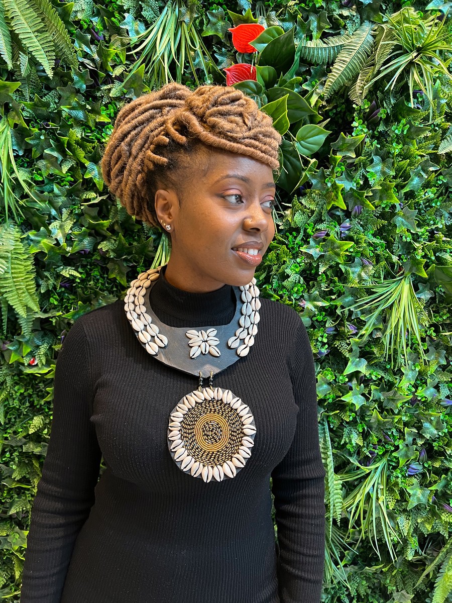 Cowrie & leather necklace “Queen Masai” by abi-creations - Long nec - ANKA