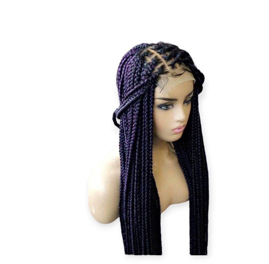 Braided wig Knotless braids Full Lace wig by duveehairs - Wigs - ANKA