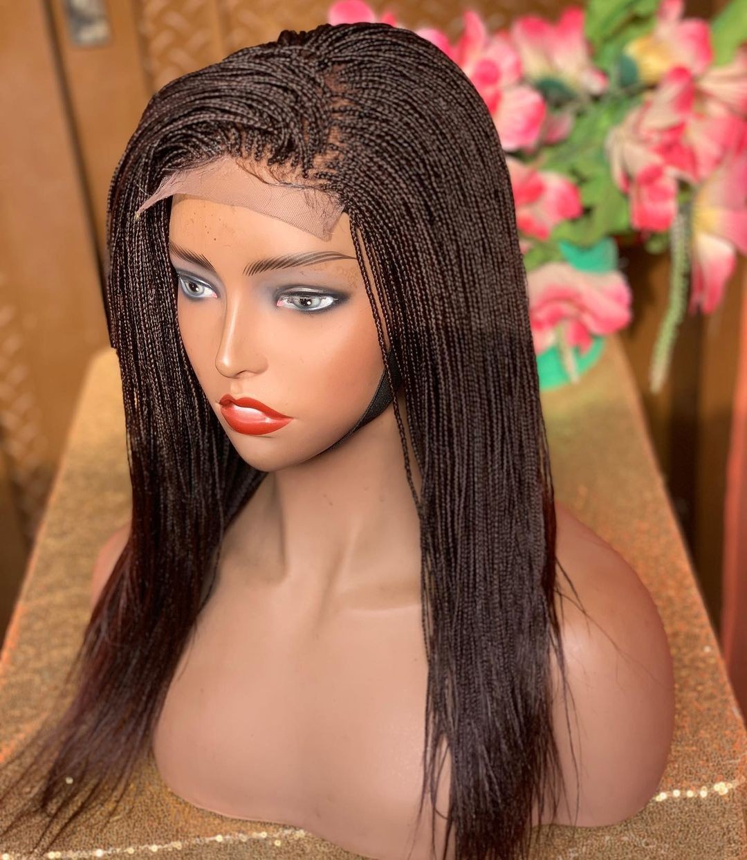 Closure micro braids wig| Braided wig | braided lace wigs | Human hair ...