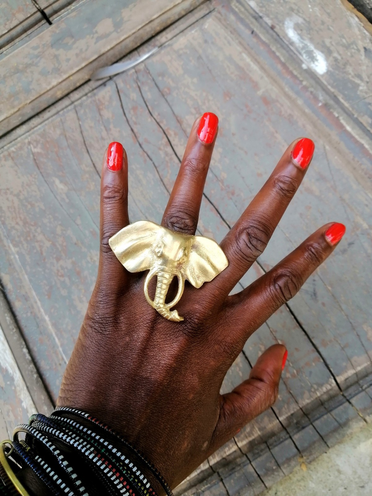 Large adjustable ring by ricoton - Rings - ANKA
