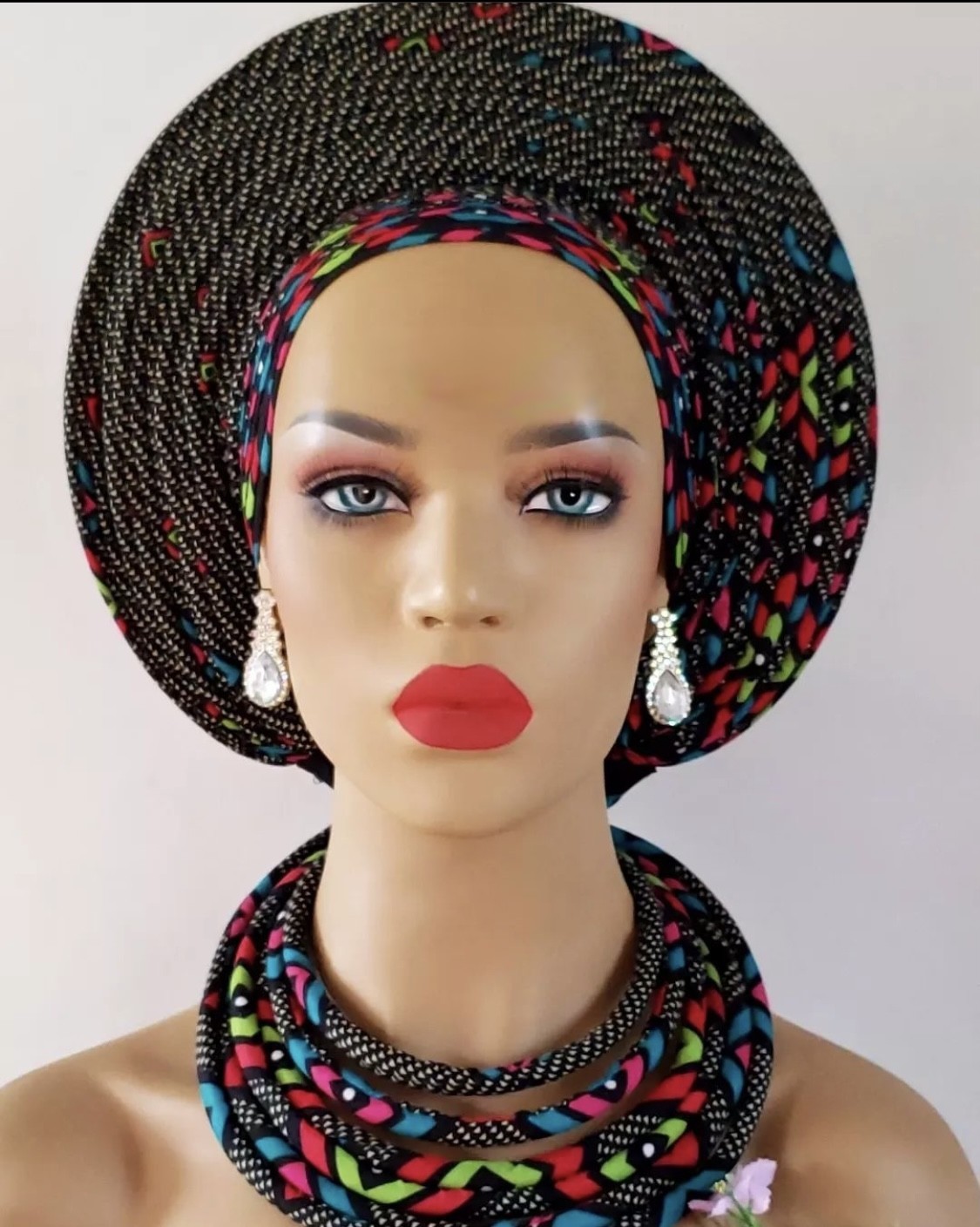 Ankara Gele & Accessory, Pre styled Head Tie, Auto Gele, Ceremonial - ANKA