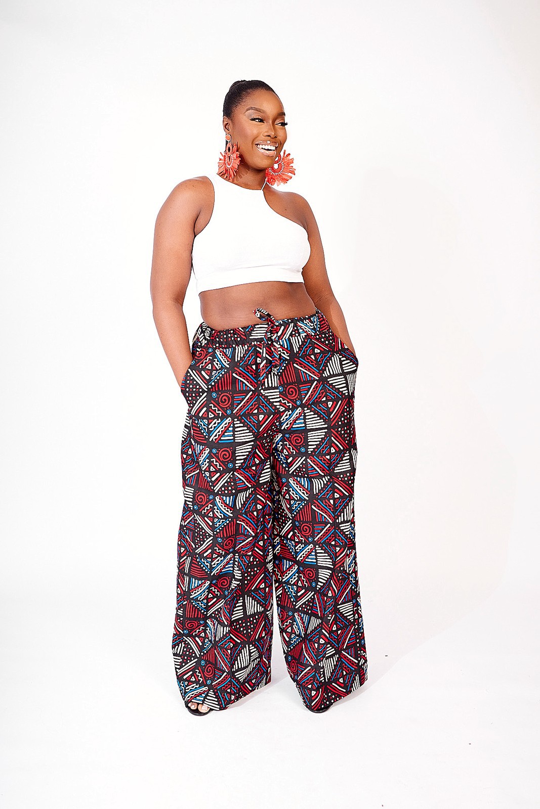 AFRICAN PRINT SUBOMI WIDE LEG PANTS by mytribe - Flared pants and bootc ...