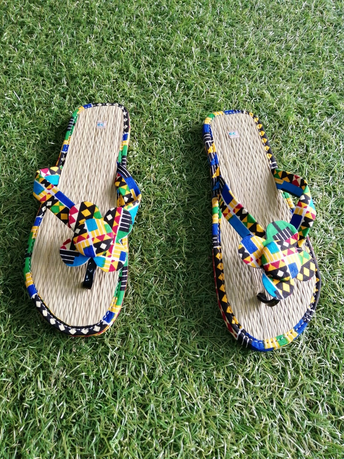 Ladies Kente Slippers by rolloyds - Slippers - ANKA
