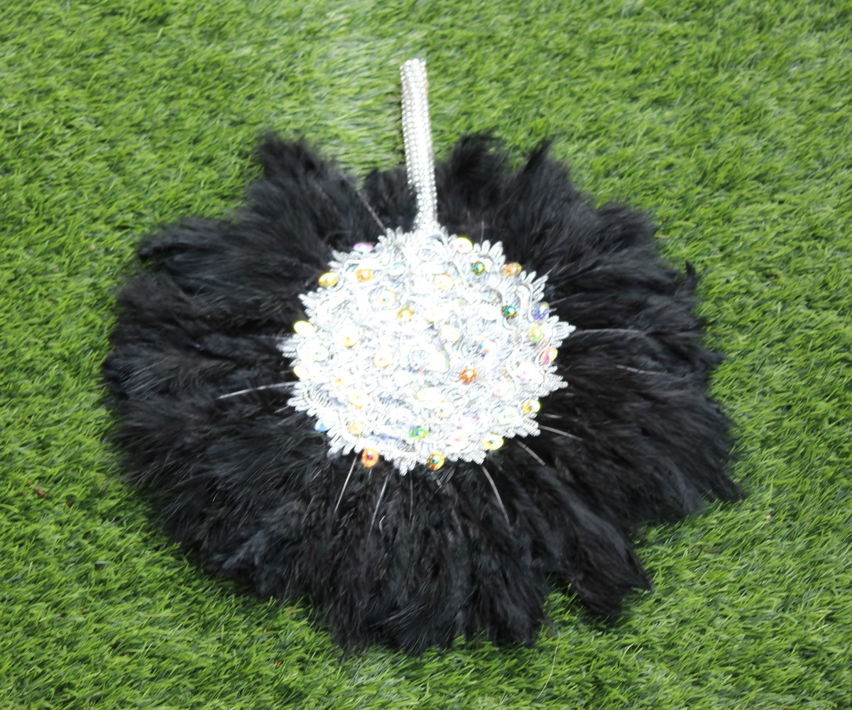 African Feather Hand fan, Brides Hand fan, Wedding Bridal Hand Fan, Tra ...