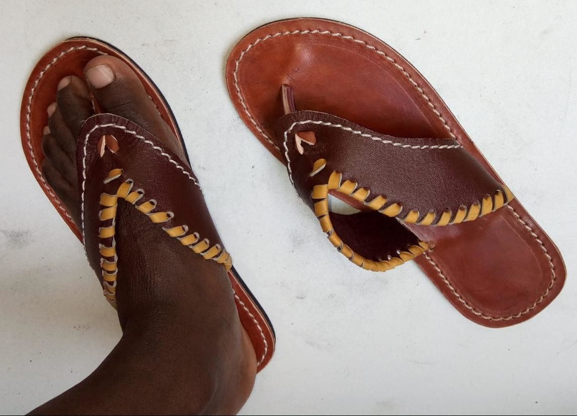 African men sandals. Brown Leather sandals. Gift for him. by davis - Sa ...