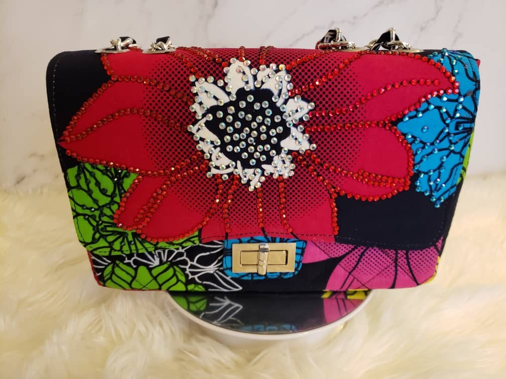 SMALL ADA Rhinestoned Embellished Handbag by mytribe - Shoulder bags - ANKA