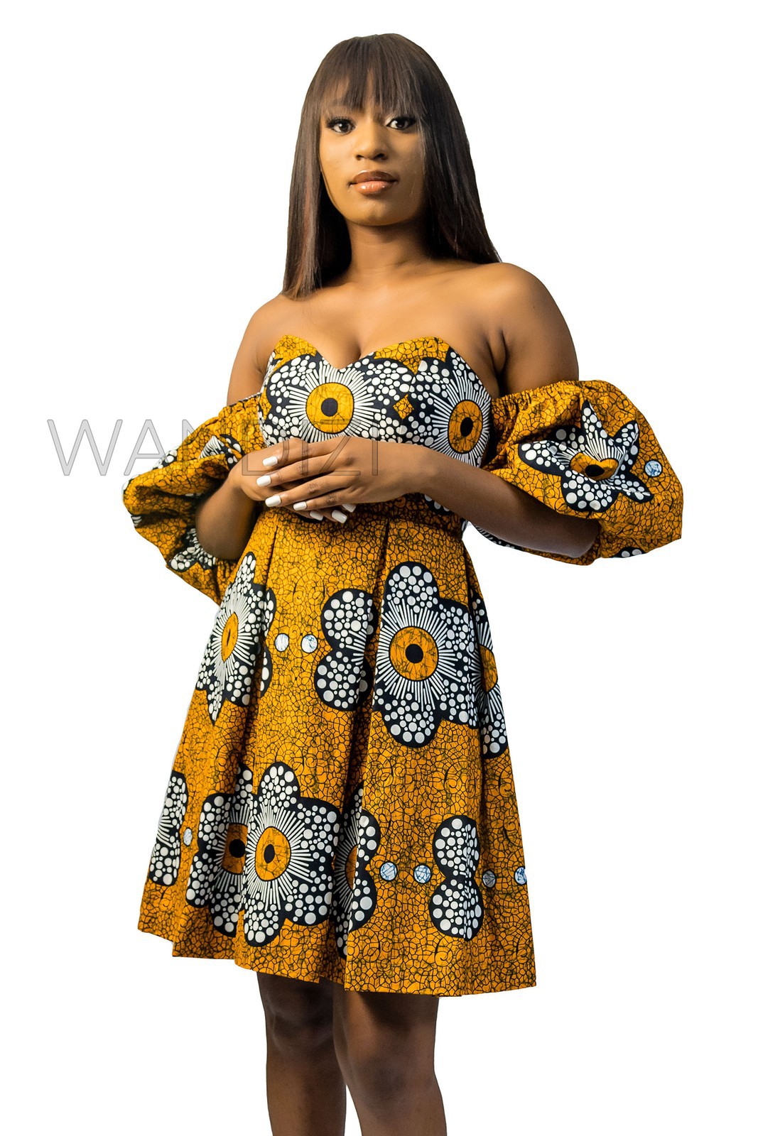 African Print Off Shoulder Dress, Ankara Dress, African Womens Clothing ...