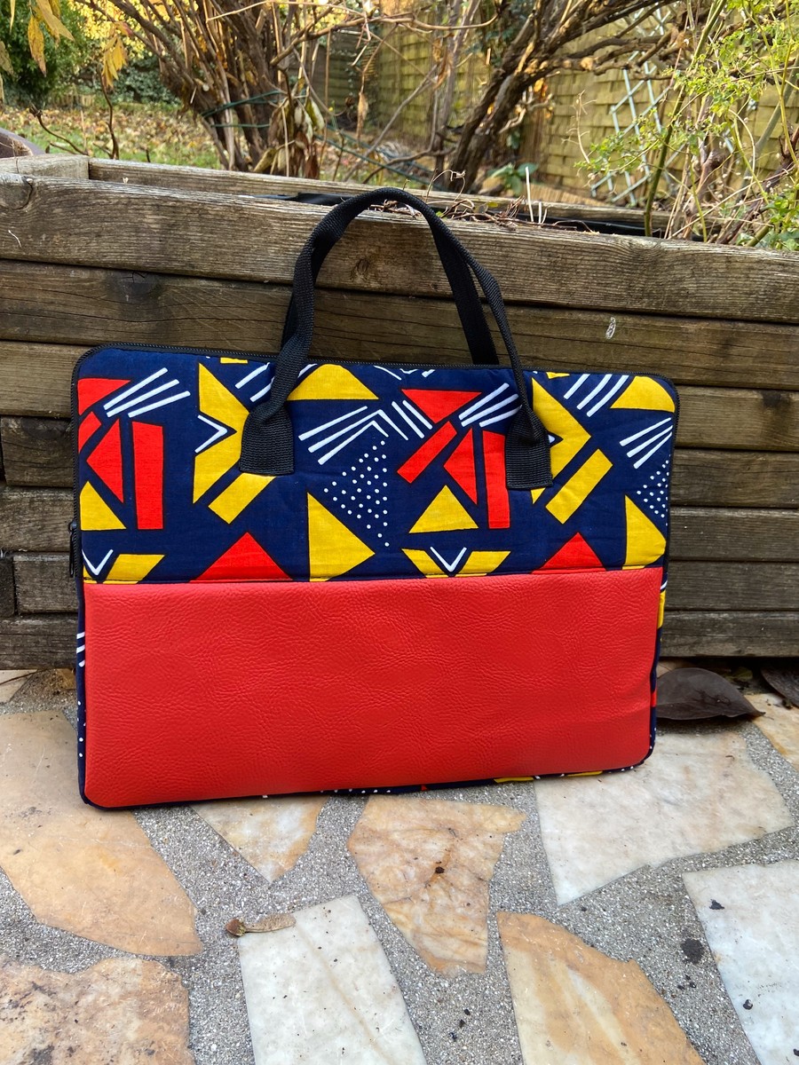 Wax bogolan computer cover by abi-creations - Laptop cases - ANKA