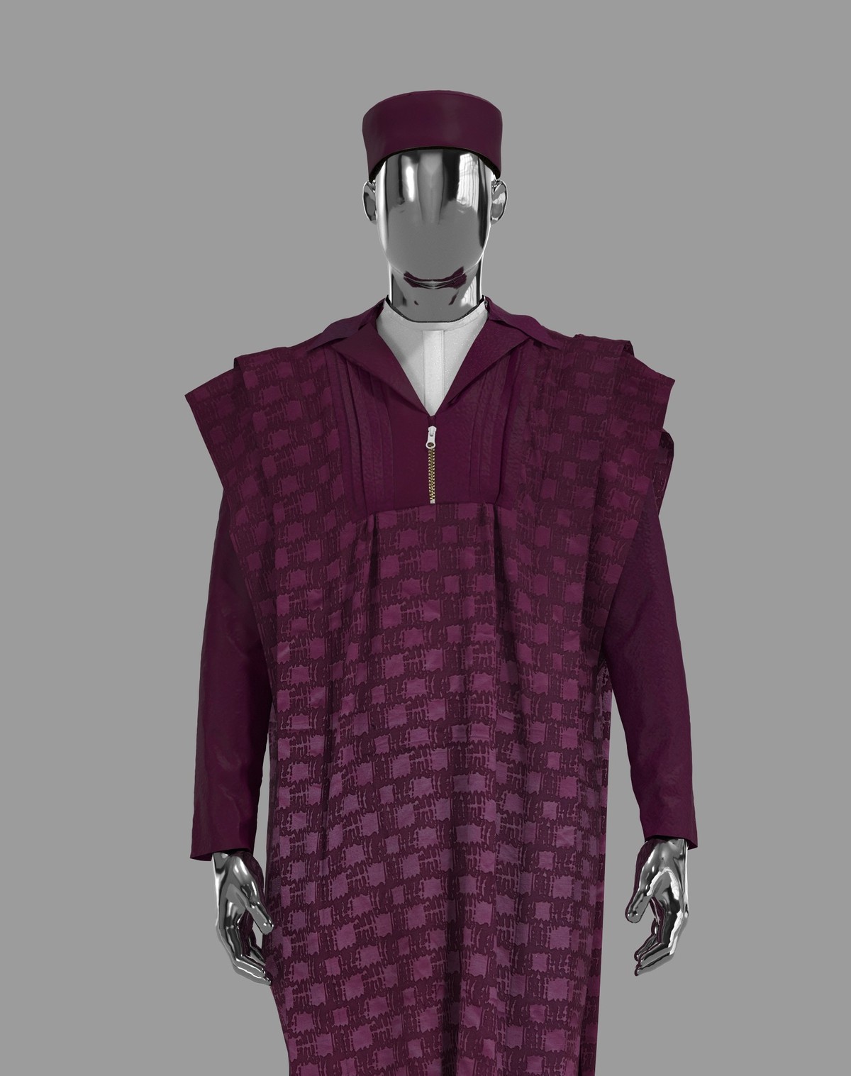 WINE FLOWER TEXTURED SHORT AGBADA ( AFRICAN TRADITIONAL WEAR) by okxeel ...