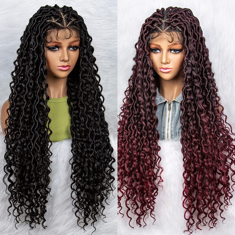 Goddess locs braided wig/ bohemian braided wig by duveehairs - Wigs - ANKA
