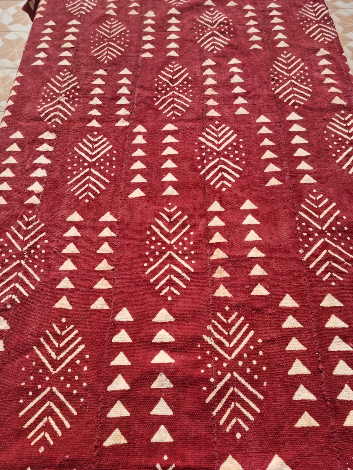 Traditional Bogolan Mudcloth Red – Authentic African Textile for Design ...
