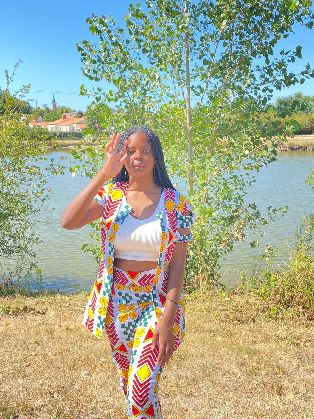 Gray wax suit by rhema-by-capetown - 2 pieces set - ANKA