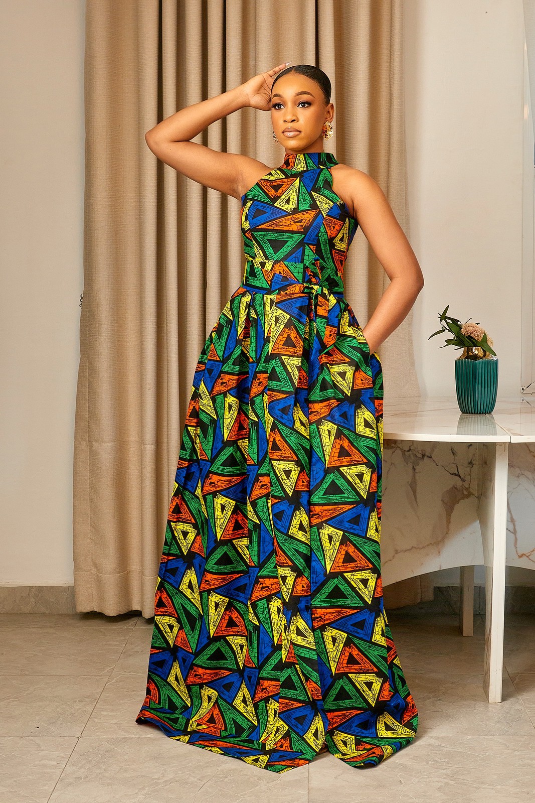 IZA AFRICAN PRINT MAXI DRESS by mytribe - Long dresses - ANKA