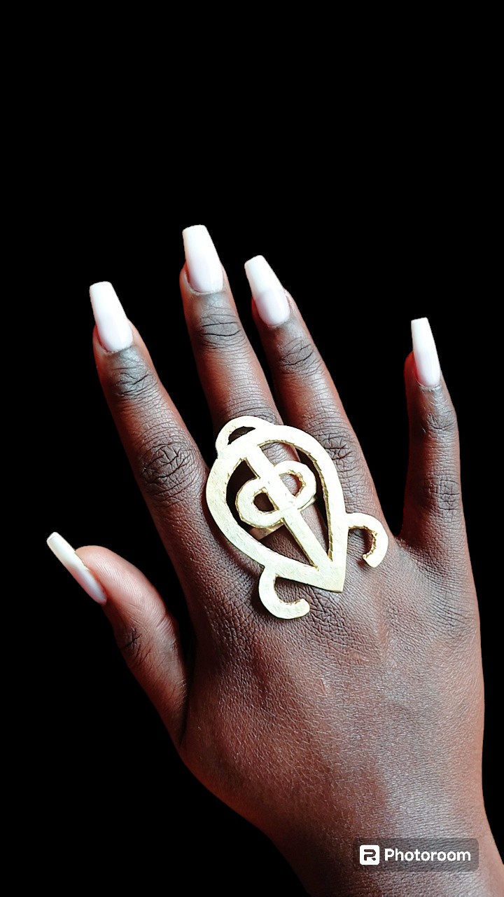Bague Adinkra en Bronze by ethnikrea - Rings - ANKA