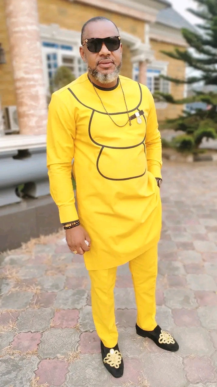 African Men's Clothing, Yellow Senator Wear, Wedding Suits, Dashiki for ...