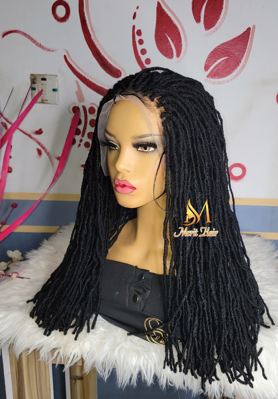 Front lace small locswig faux locs wig soft dreads wig by merithair - W ...